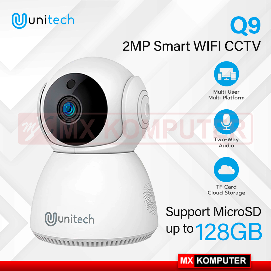 Jual Smart CCTV WIFI IP Camera Unitech Q9 2MP Two Way Audio | Shopee ...