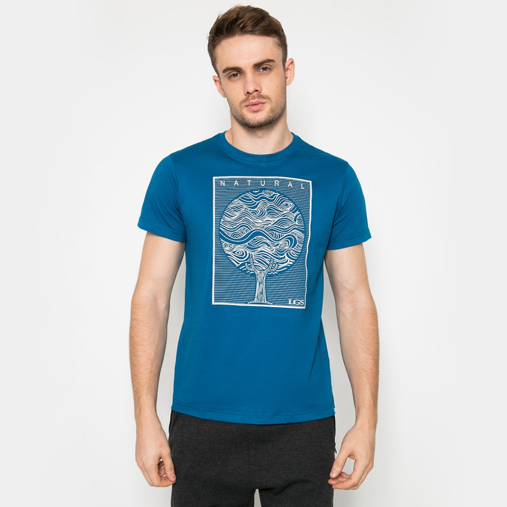 Jual LGS - Kaos Youth Casual - Sablon Gambar - Biru - Slim Fit - GTS ...