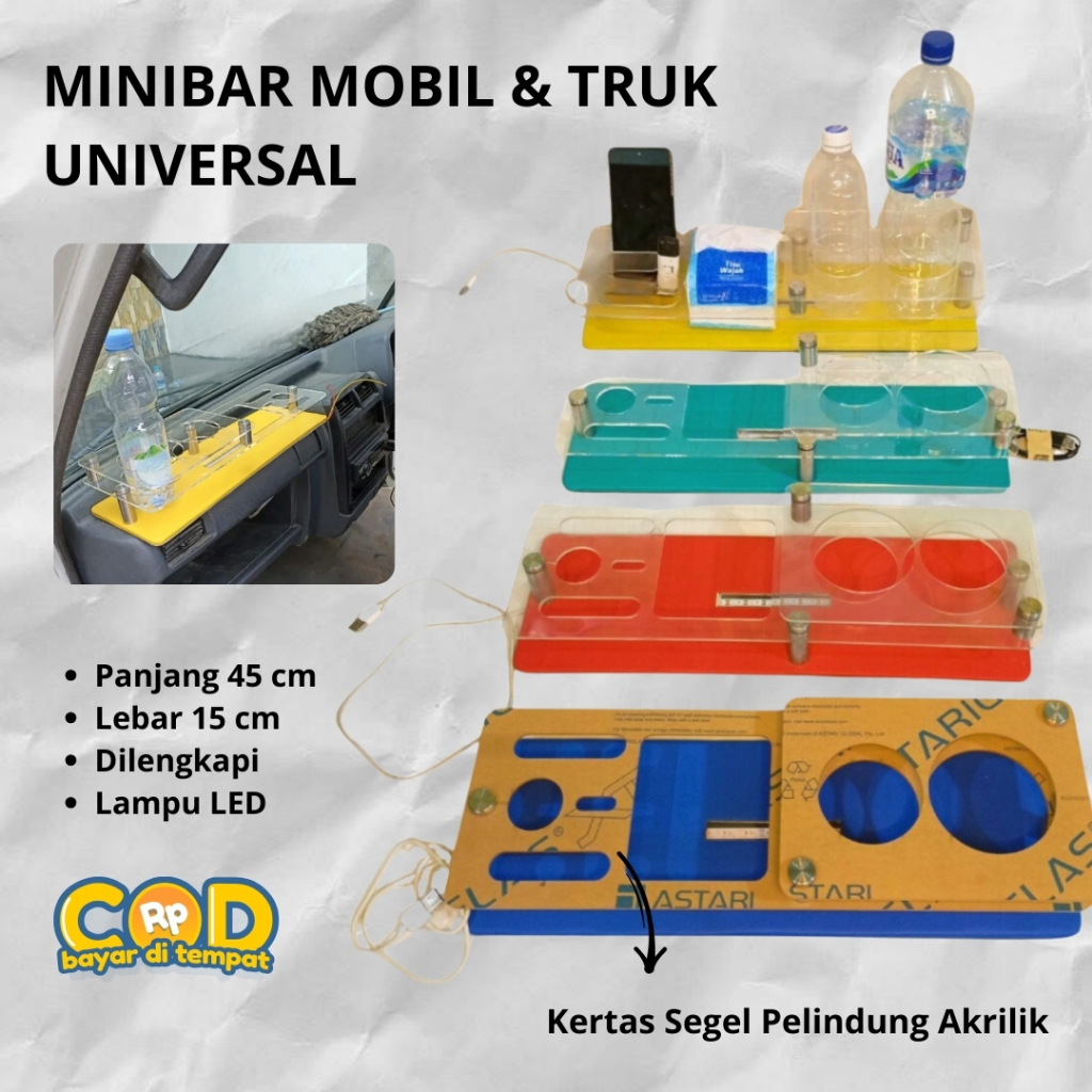 Jual Mini Bar mobil/truck universal, tempat tisu, hp, dan korek bisa ...