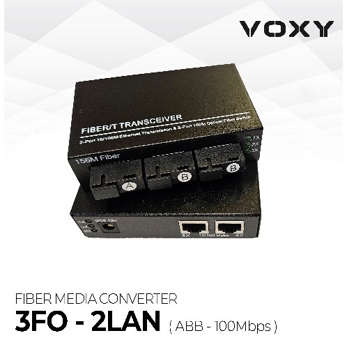 Jual ABB Media converter 3Fo 3port 2port Lan ABB 100mbps htb media fiber 3Fo 2 Lan | Shopee ...