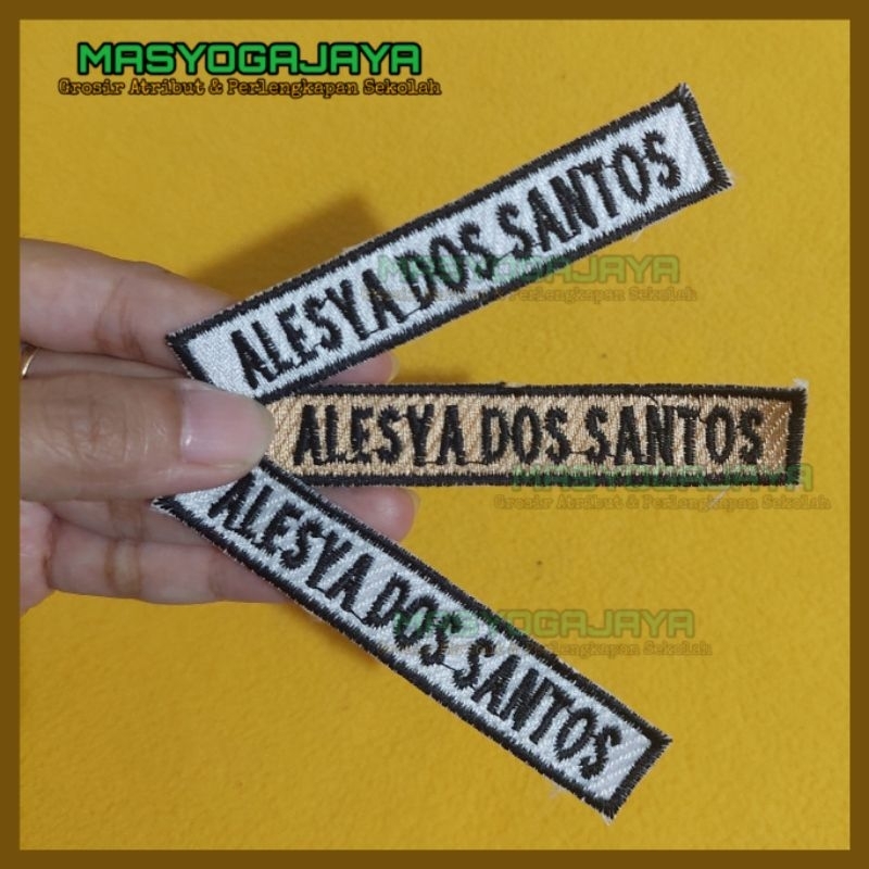 Jual Bet Nama Siswa / Badge Nama Siswa Bordir / Emblem Nama Siswa ...