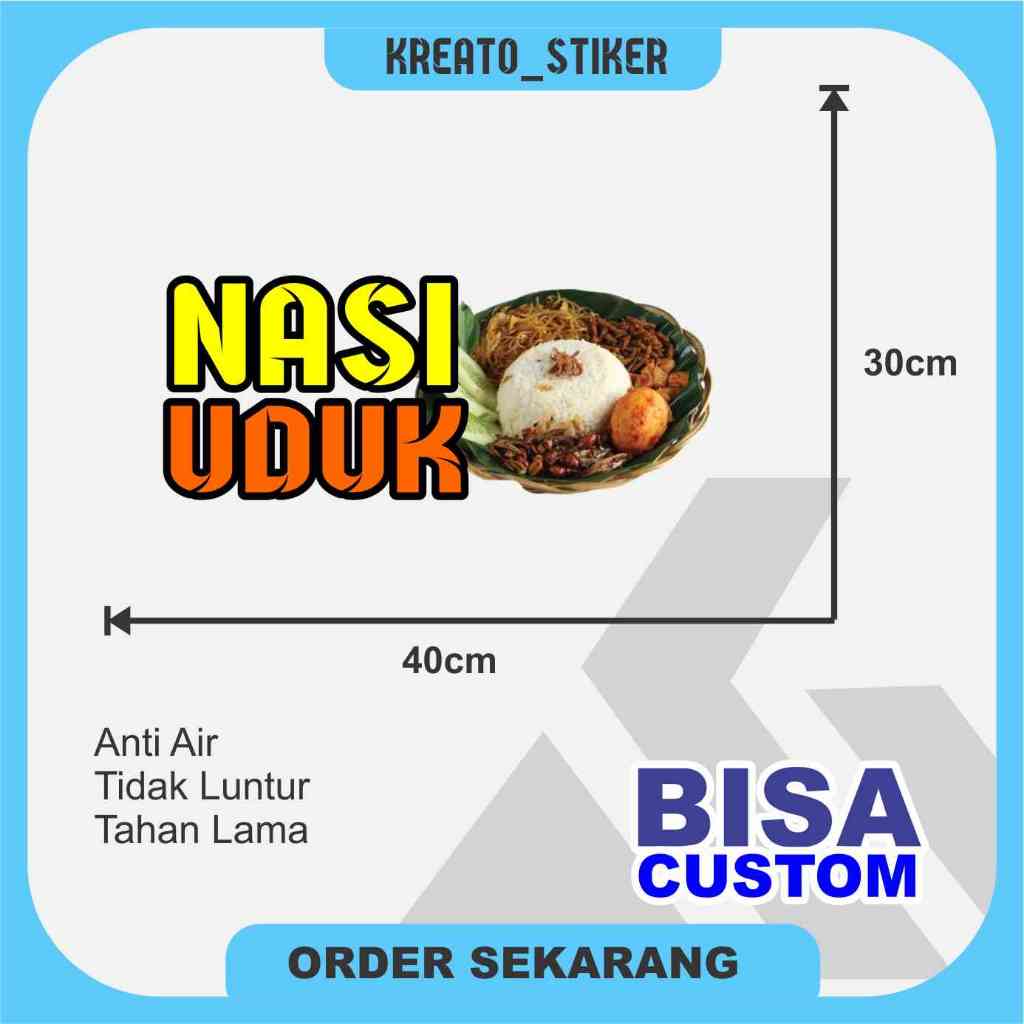Jual Sticker Nasi Uduk Gerobak Etalase | Shopee Indonesia