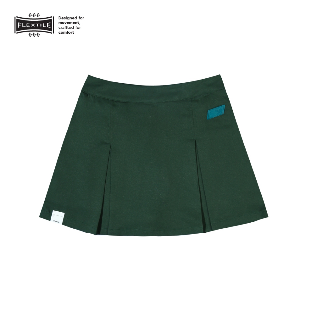 Jual Taka Craft - Pleated Skort Flextile Dark Green - Rok | Shopee ...