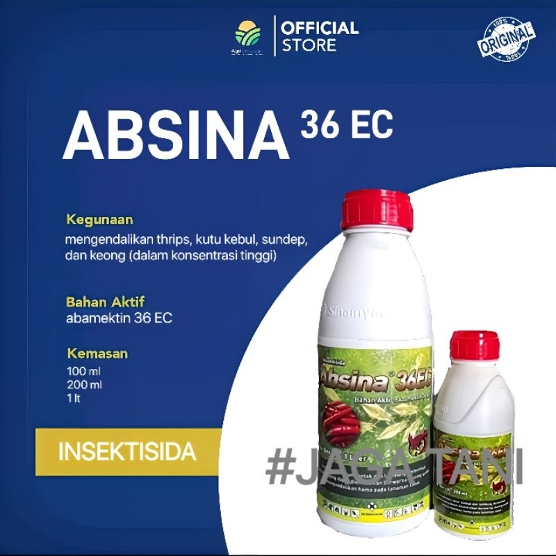 Jual ABSINA 36EC 200ML insektisida untuk thrips dan ulat | Shopee Indonesia