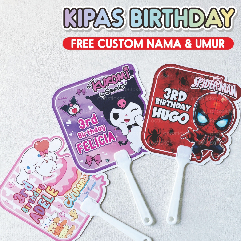 Jual Souvenir Kipas Custom | Kipas Tangan Birthday | Hand Fan Murah ...