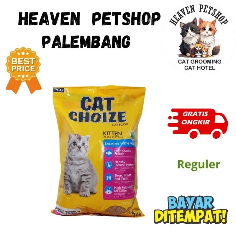 Jual cat choize kitten salmon 1kg makanan kucing | Shopee Indonesia