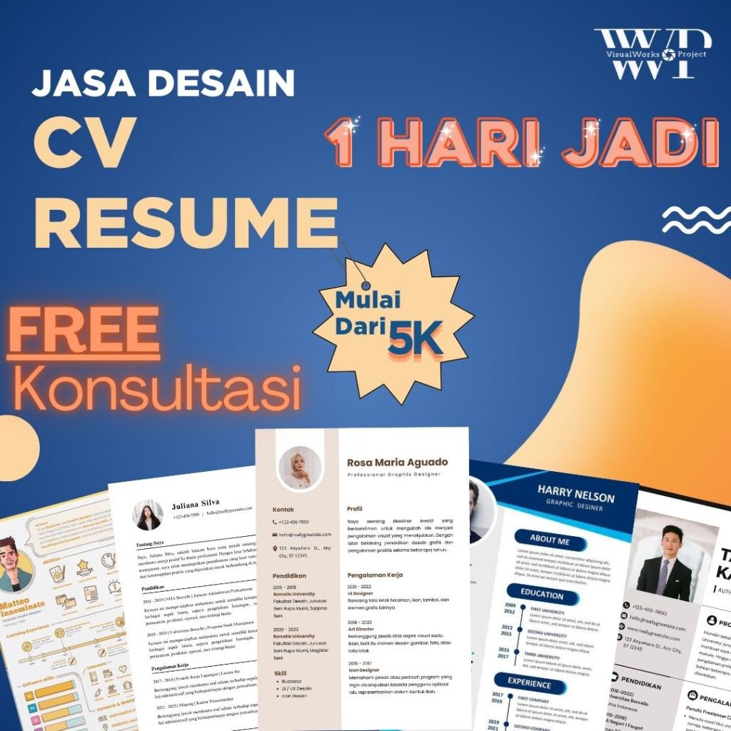Jual Desain CV, Resume, & Surat Lamaran Kerja Terbaru - Selesai 24 Jam ...