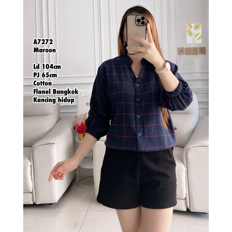 Jual KAMA GALERY A8702 Flanel Bangkok 4warna | Shopee Indonesia