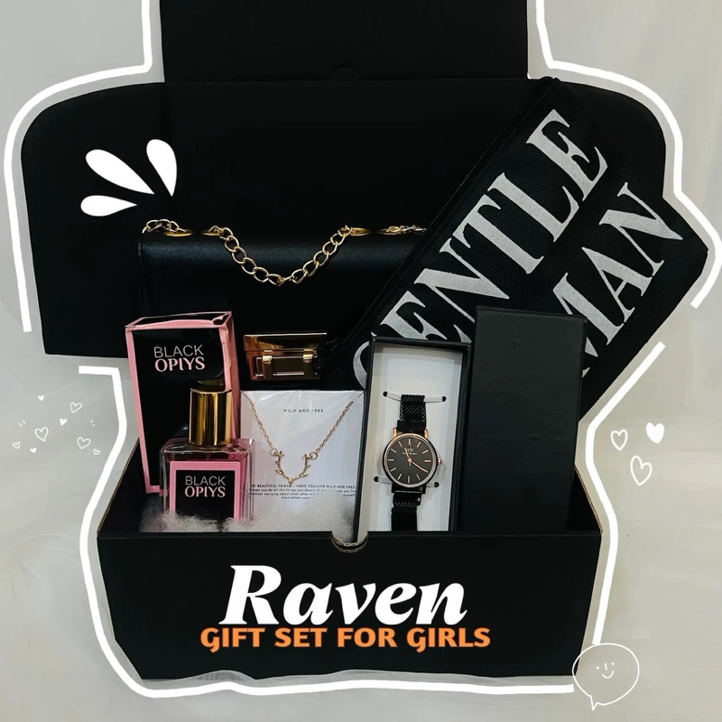 Jual Hampers Gift Box Tas Hitam Valentine / Raven Series / Set Kado ...