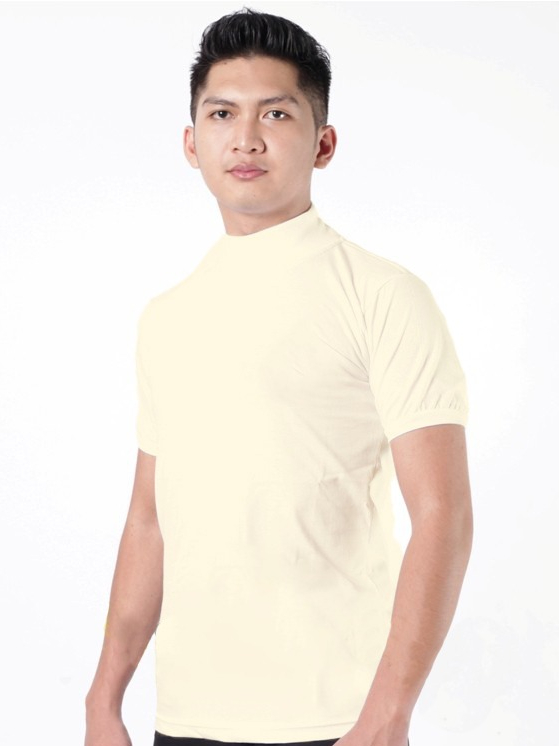 Jual KAOS POLOS SATPAM WARNA CREAM PUTIH HITAM ARMY COKLAT KERAH TINGGI ...