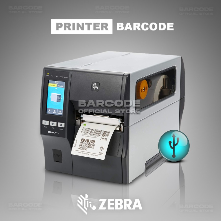 Jual Zebra ZT411 Barcode Thermal Printer Industrial 203 DPI 14 IPS USB ...