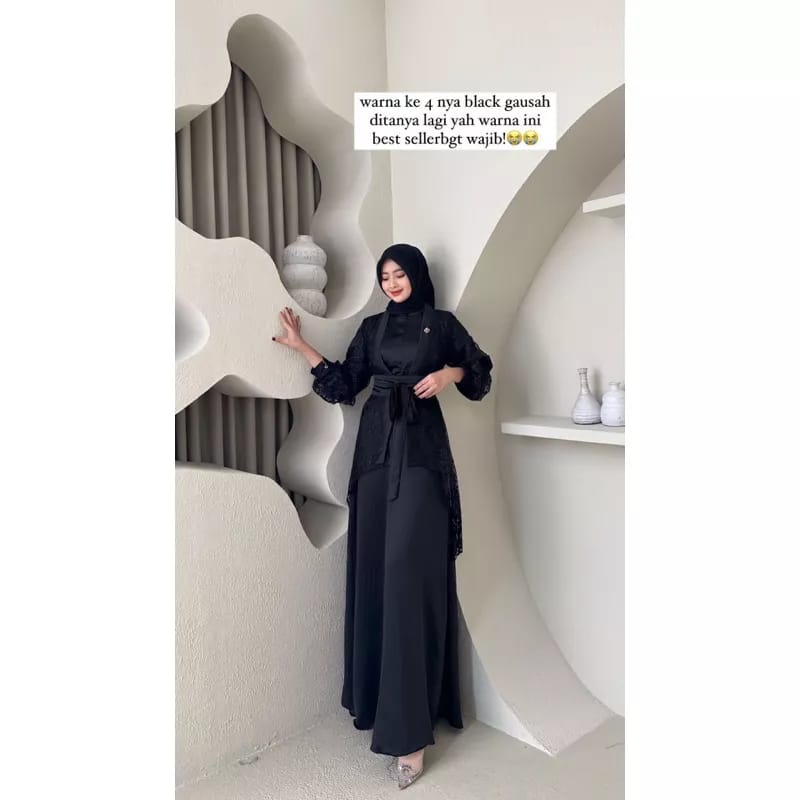 Jual Fuji Dress satu Set Inner Outer Kimono Queenbee Fashion Gamis ...