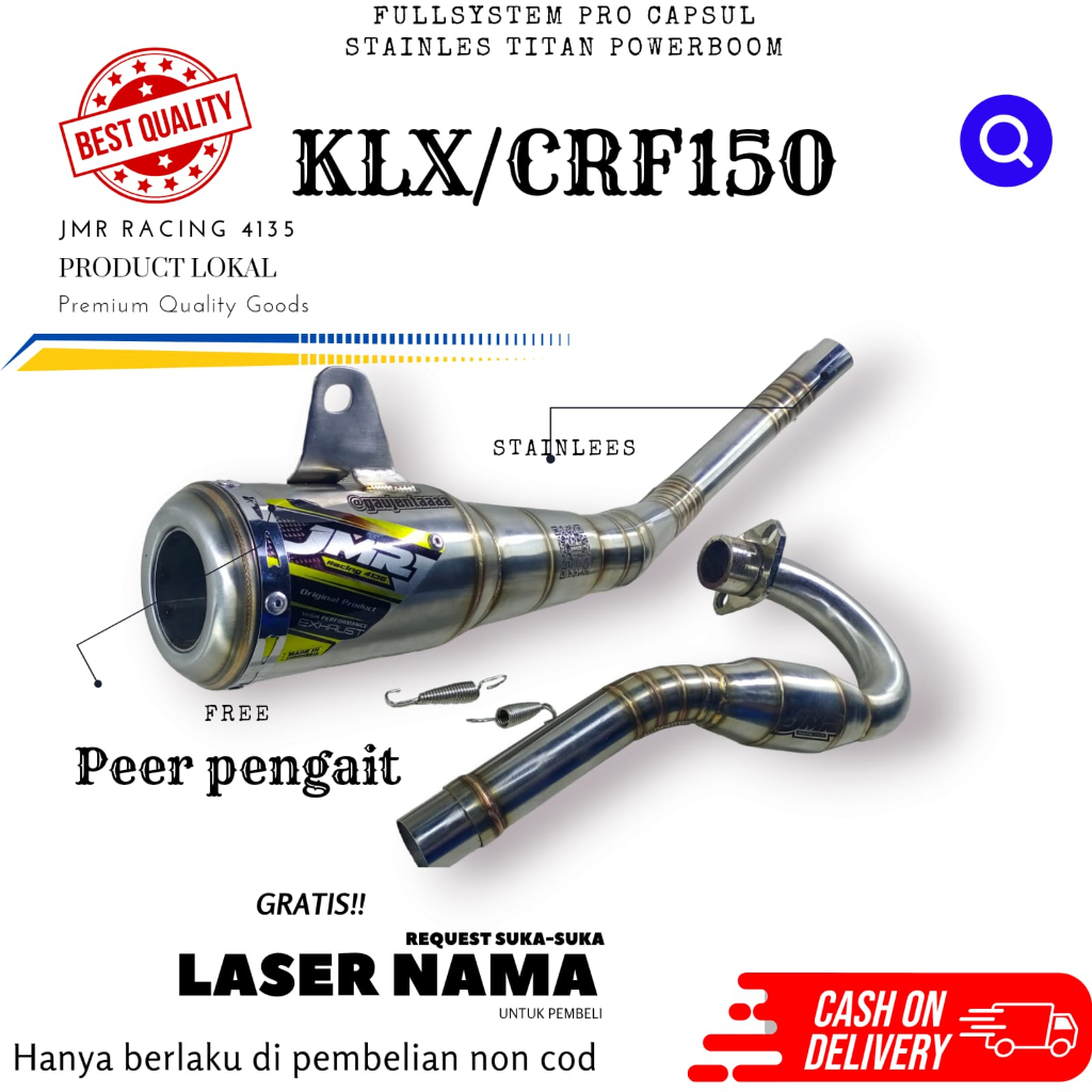 Jual KLX/CRF150 BOREUP Competition PRO CAPSUL STAINLES TITAN INLET 50 ...