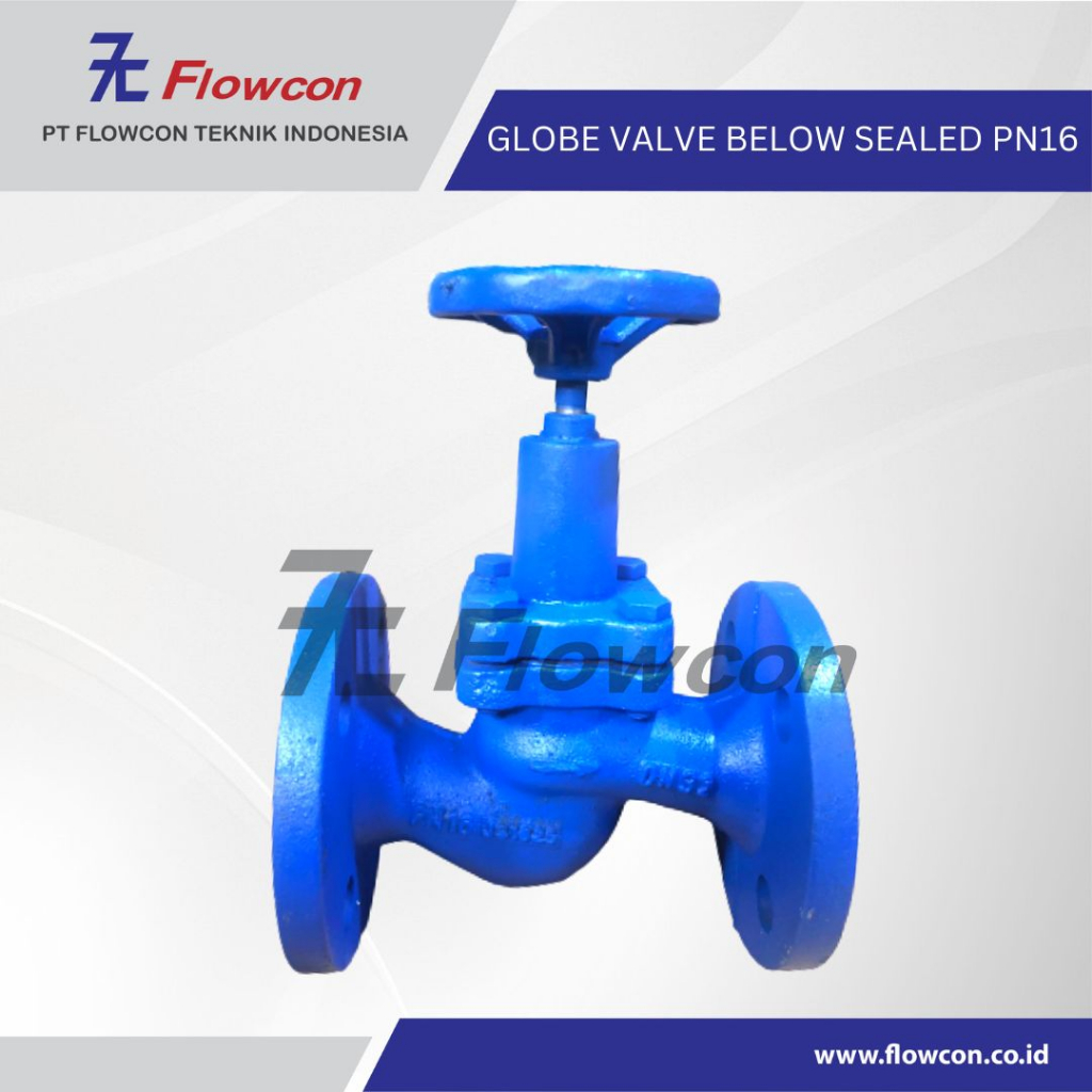 Jual DIN GLOBE VALVE PN16 BELOW SEALED SIZE 1" FLOWCON | Shopee Indonesia