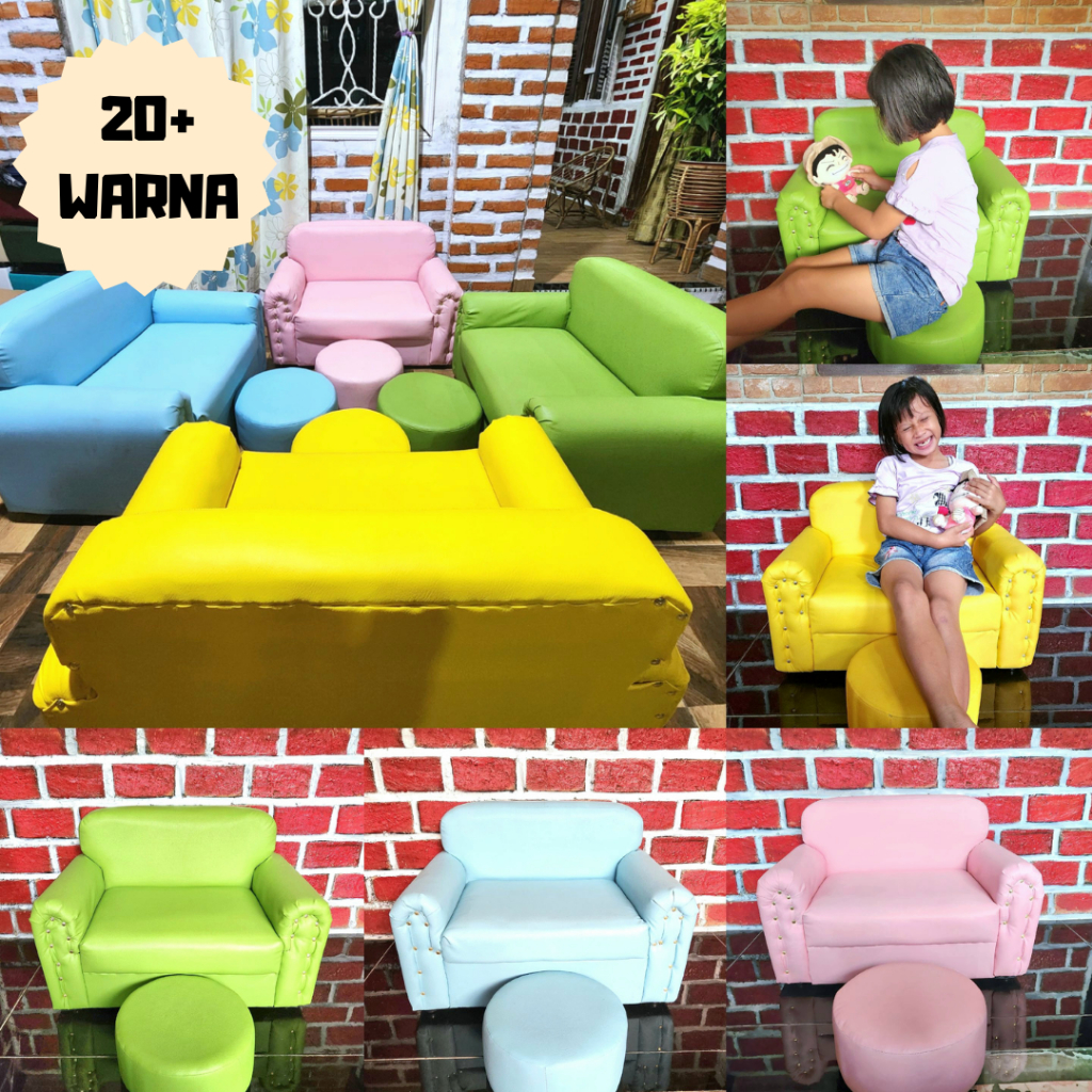 Jual Sofa Anak / Sofa Belajar Anak / Sofa Mini [Lengkap dengan Sandaran ...