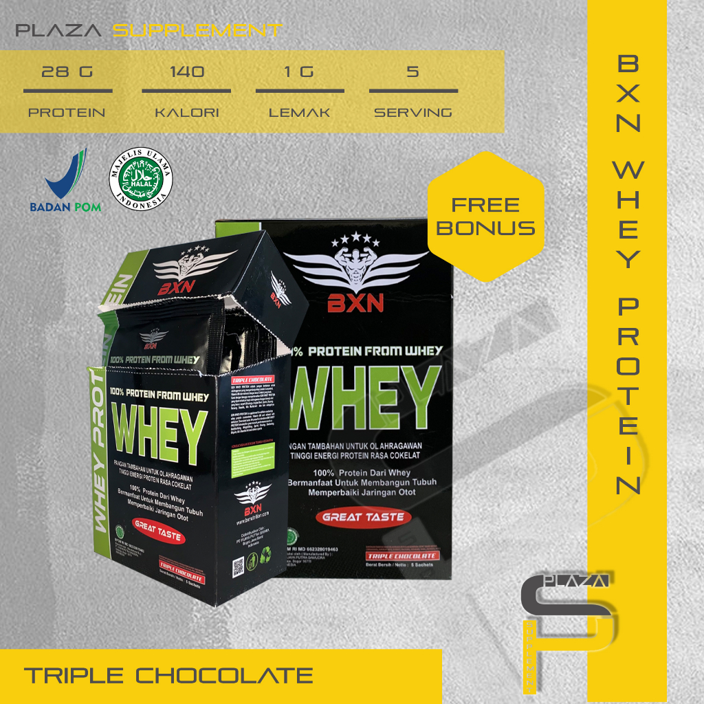 Jual Bxn Whey Protein Sachet 1box - 5 sachet/10sachet (Whey Protein ...