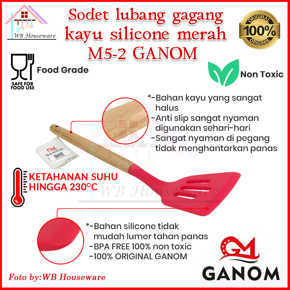 Jual GANOM sodet sutil irus sutil silicone warna tahan panas gagang ...