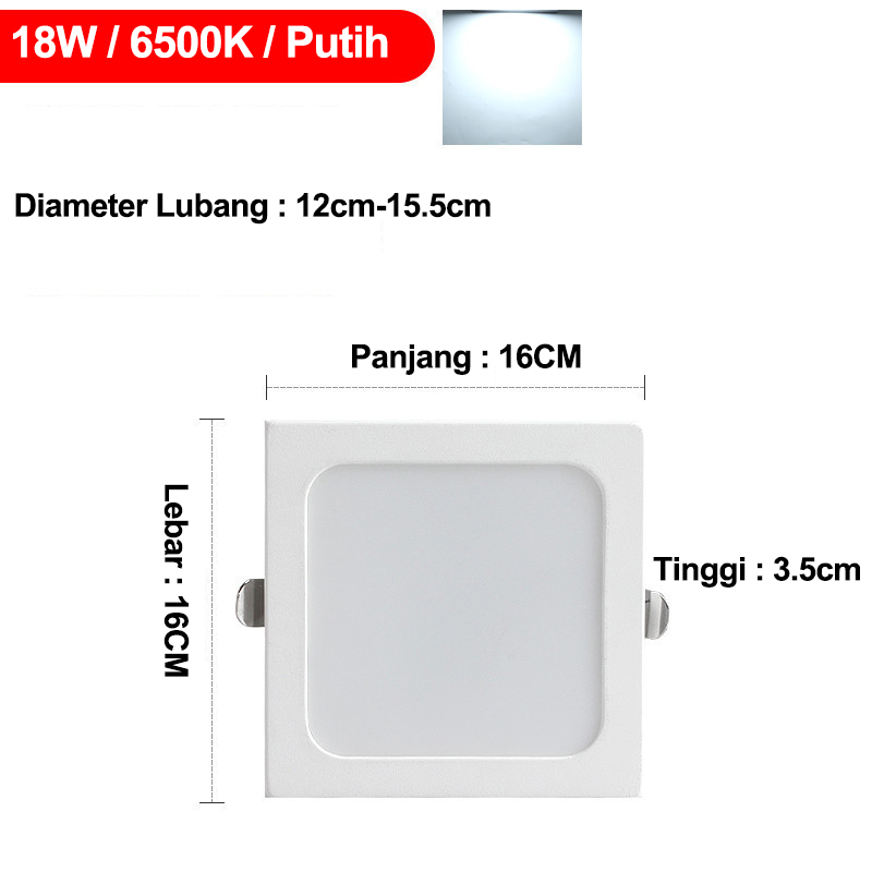 Jual Dunia Lampu Lampu Downlight LED 3Warna Panel Light Inbow Lampu ...
