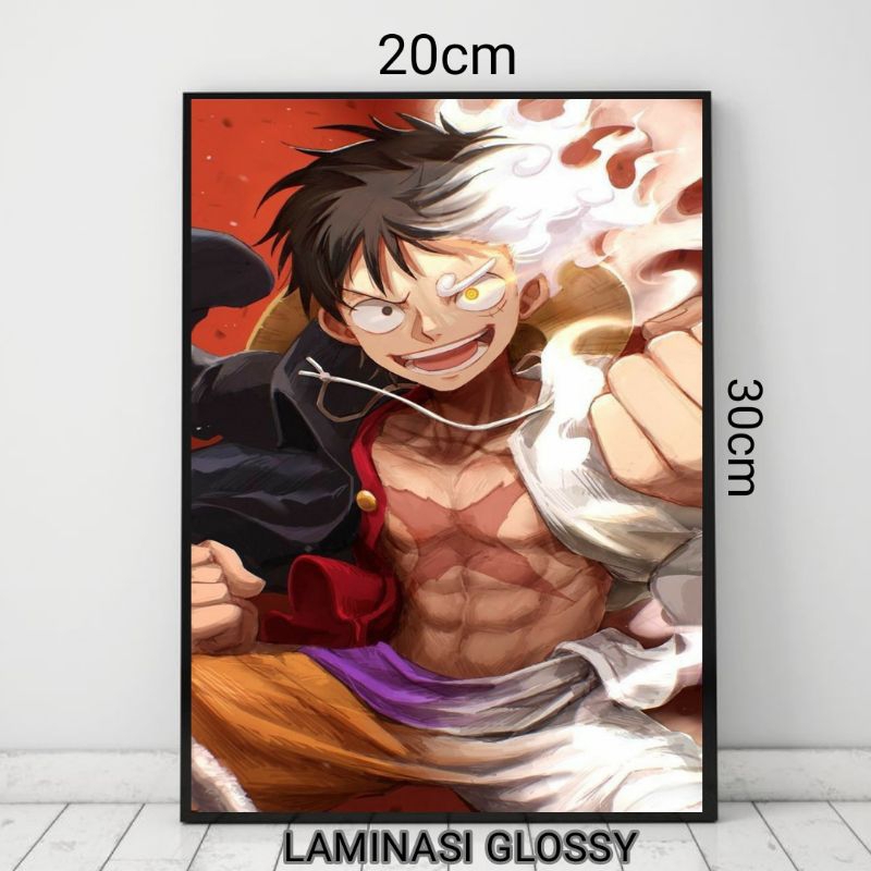 Jual POSTER ANIME ONE PIECE MONKEY D.LUFFY WALL DECOR 20X30 LAMINASI ...