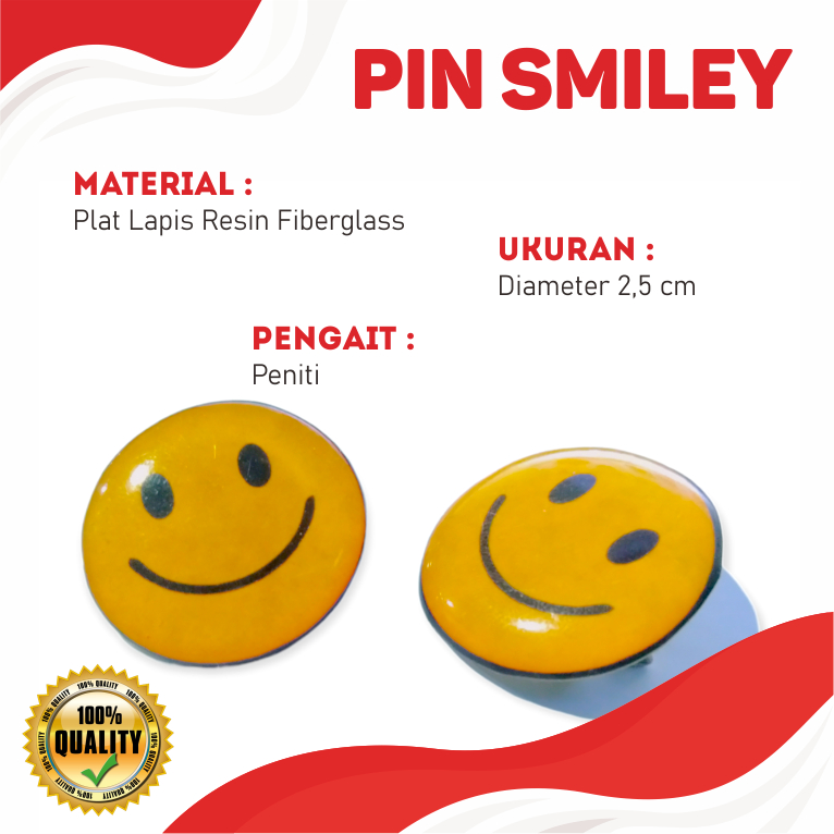 Jual Pin Emoticon Smile - Pin Smiley Imut Bahan Resin Fiberglass ...