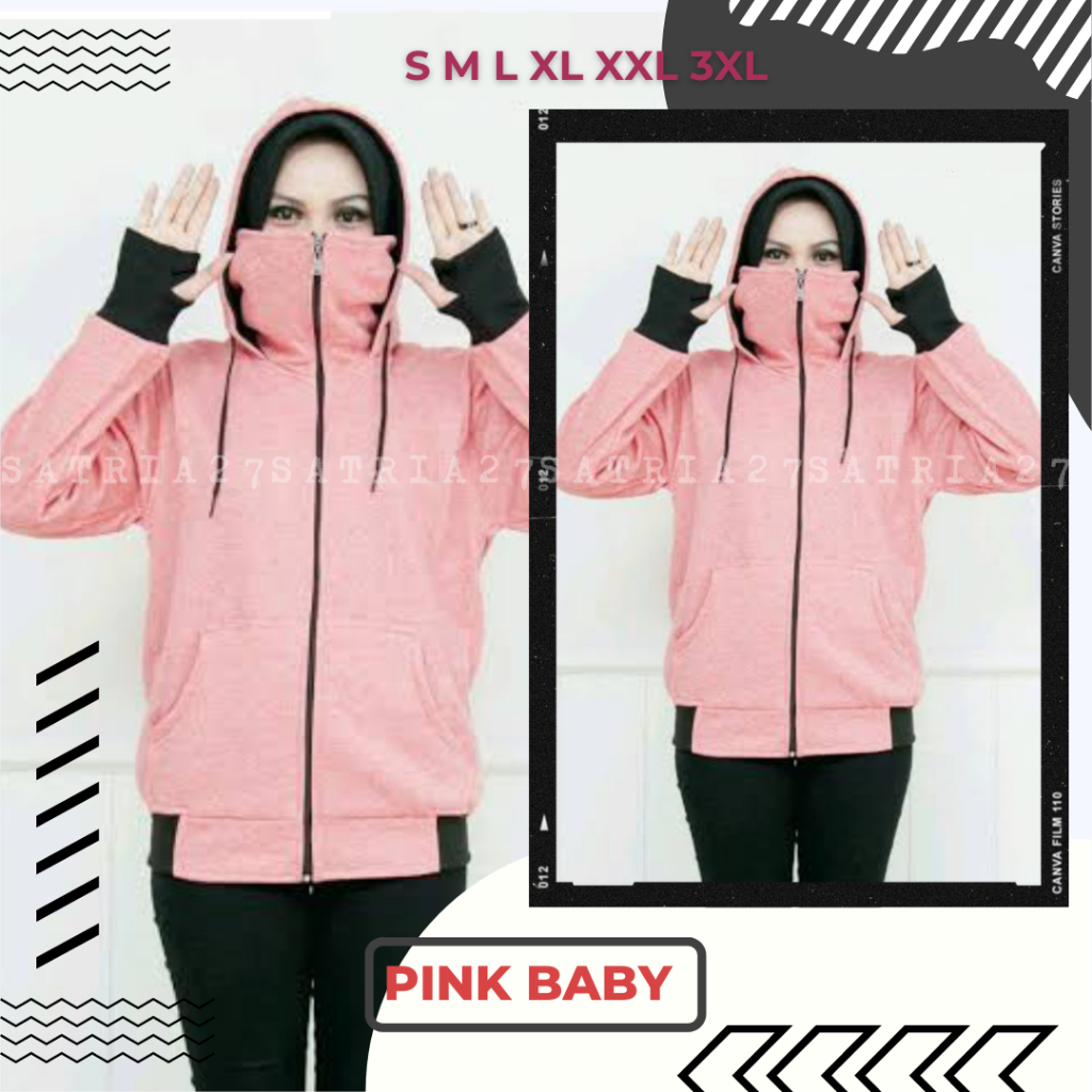 Jual JAKET NINJA ROUNDHAND PRIA WANITA DEWASA JUMBO POLOS BAHAN FLEECE ...