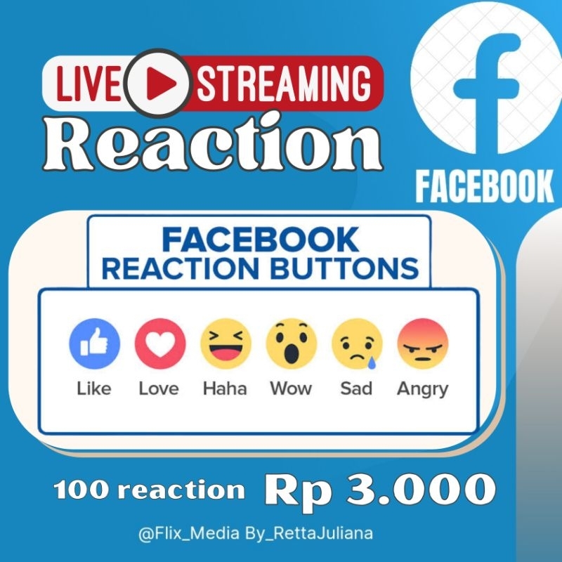 Jual FACEBOOK LIVE STREAM REACTION Facebook Reaction LIve Streaming | Shopee Indonesia