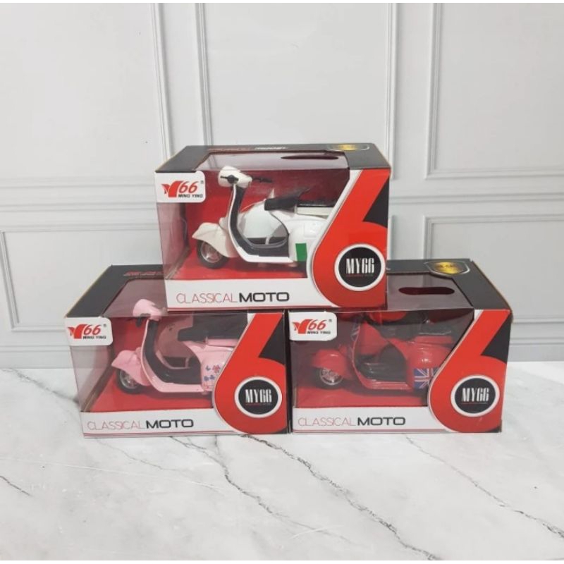 Jual Miniatur Motor Vespa Diecast Motor Vespa Sidecar | Shopee Indonesia