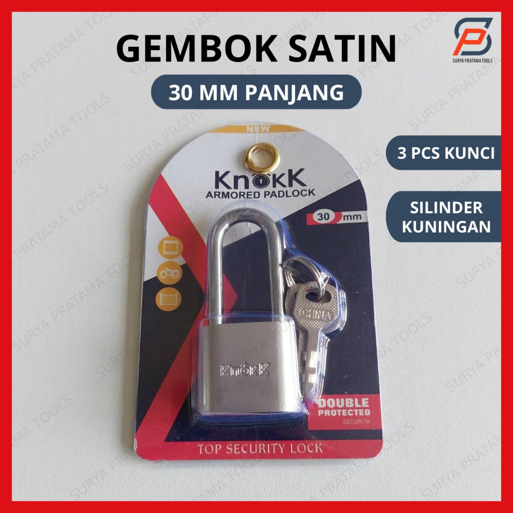 Jual Gembok Satin Pintu Pagar 30mm Panjang Gembok Rumah Gudang 30 mm ...