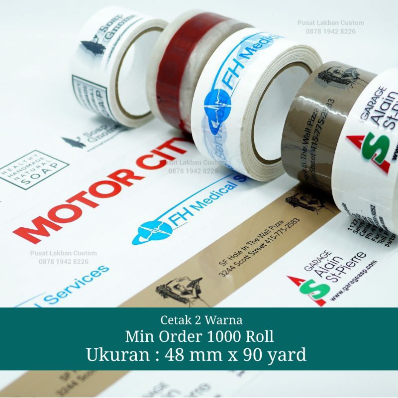 Jual [ Pre-Order ] Lakban Custom Cetak 2 Warna - Ukuran 48 mm x 90 Yard ...