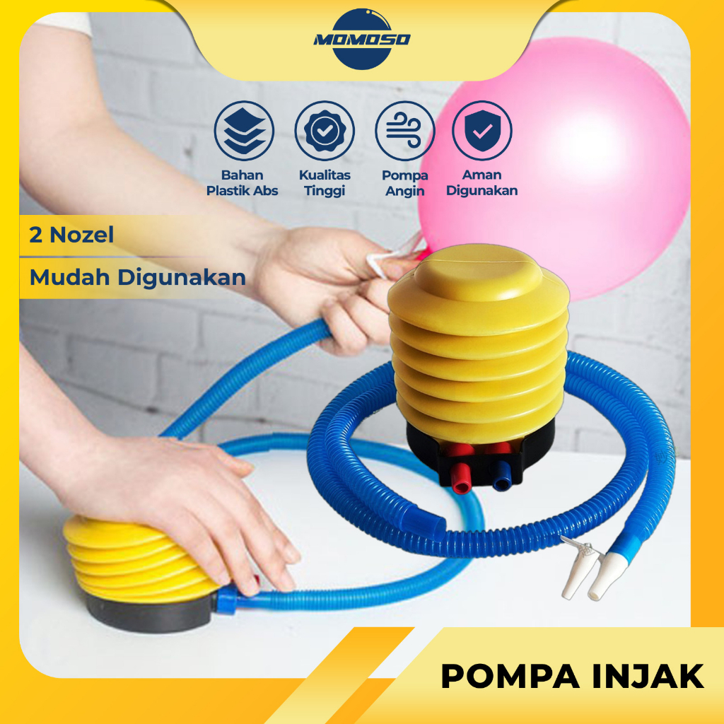 Jual MOMOSO Pompa Angin Injak Manual/Pompa Angin Balon/Pompa Angin ...
