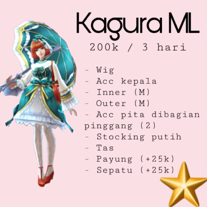 Jual Rental Costume Kagura mobile Legend Flower Season | Shopee Indonesia