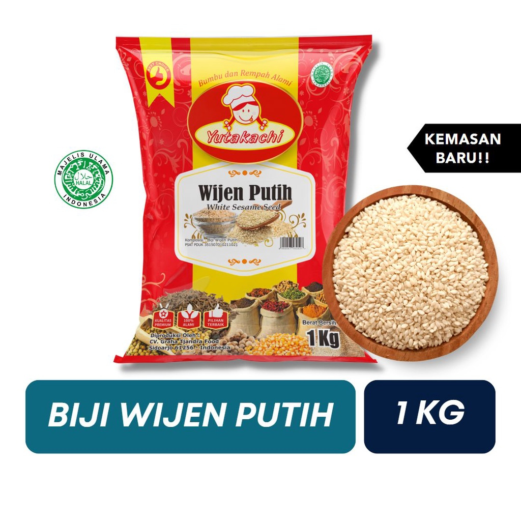 Jual Biji Wijen Putih Super 1Kg Yutakachi | Shopee Indonesia