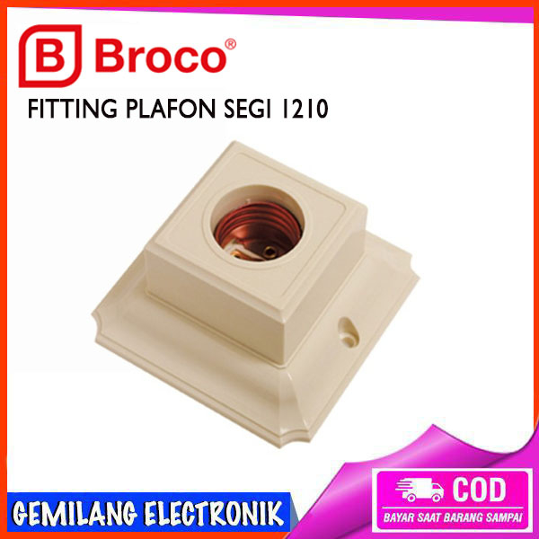 Jual BROCO Fitting Plafon Segi 1210 E27 | Shopee Indonesia