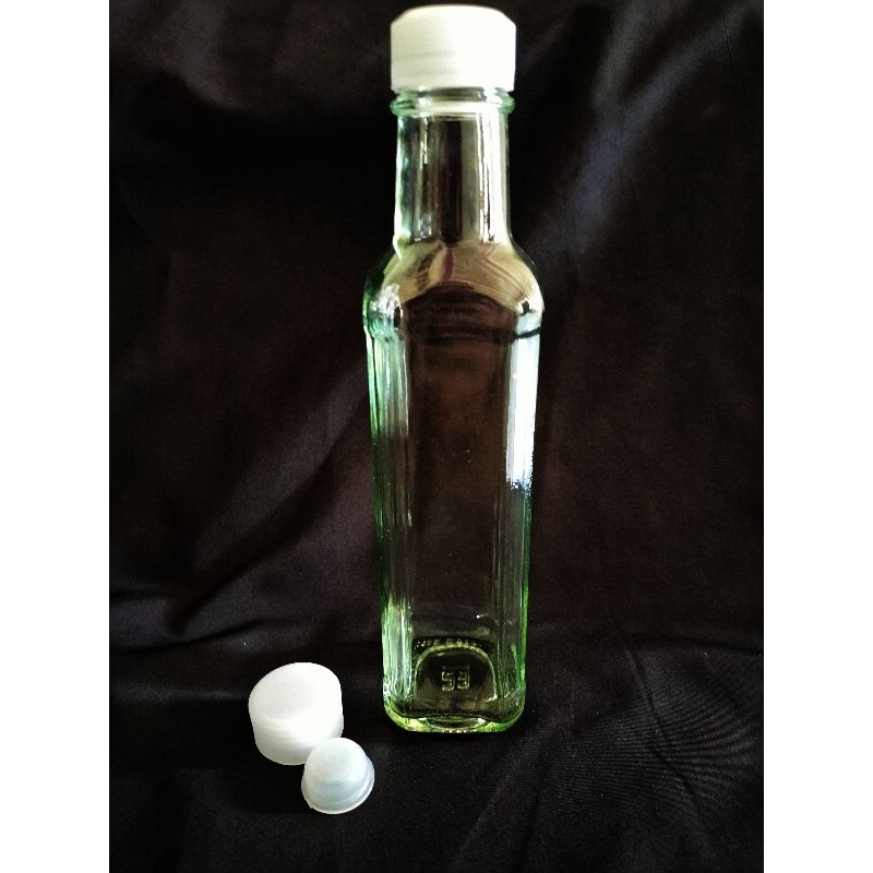 Jual Botol kaca kotak 200ml/ Botol kaca 200 ml/ botol food grade/botol ...
