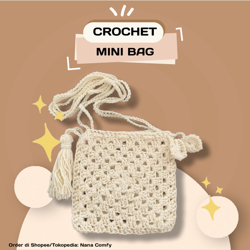 Jual Crochet Mini Bag / Tas Rajut / Tas Pantai / Tas Jalan | Shopee ...