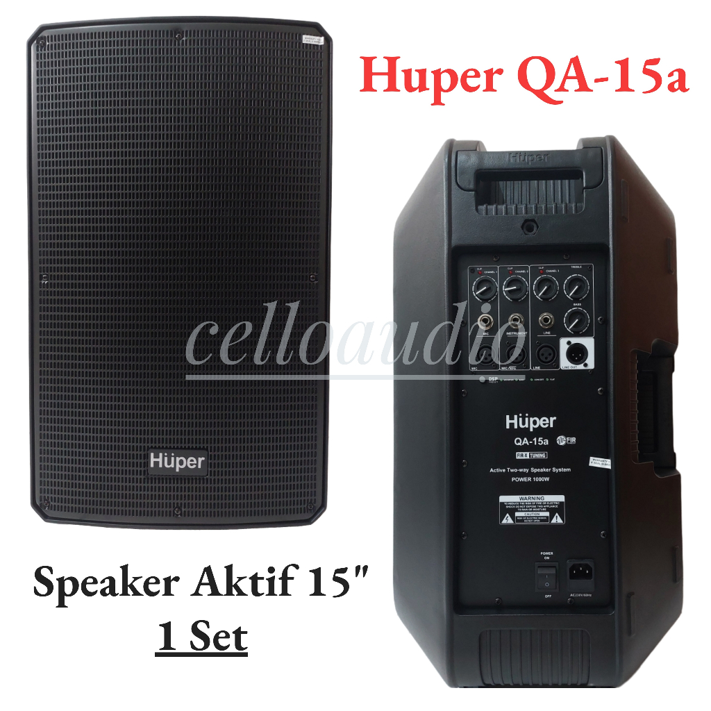 Jual Speaker Aktif 15 Inch Huper QA-15a (1 Set) Active Speaker 15" Huper QA 15a | Shopee Indonesia