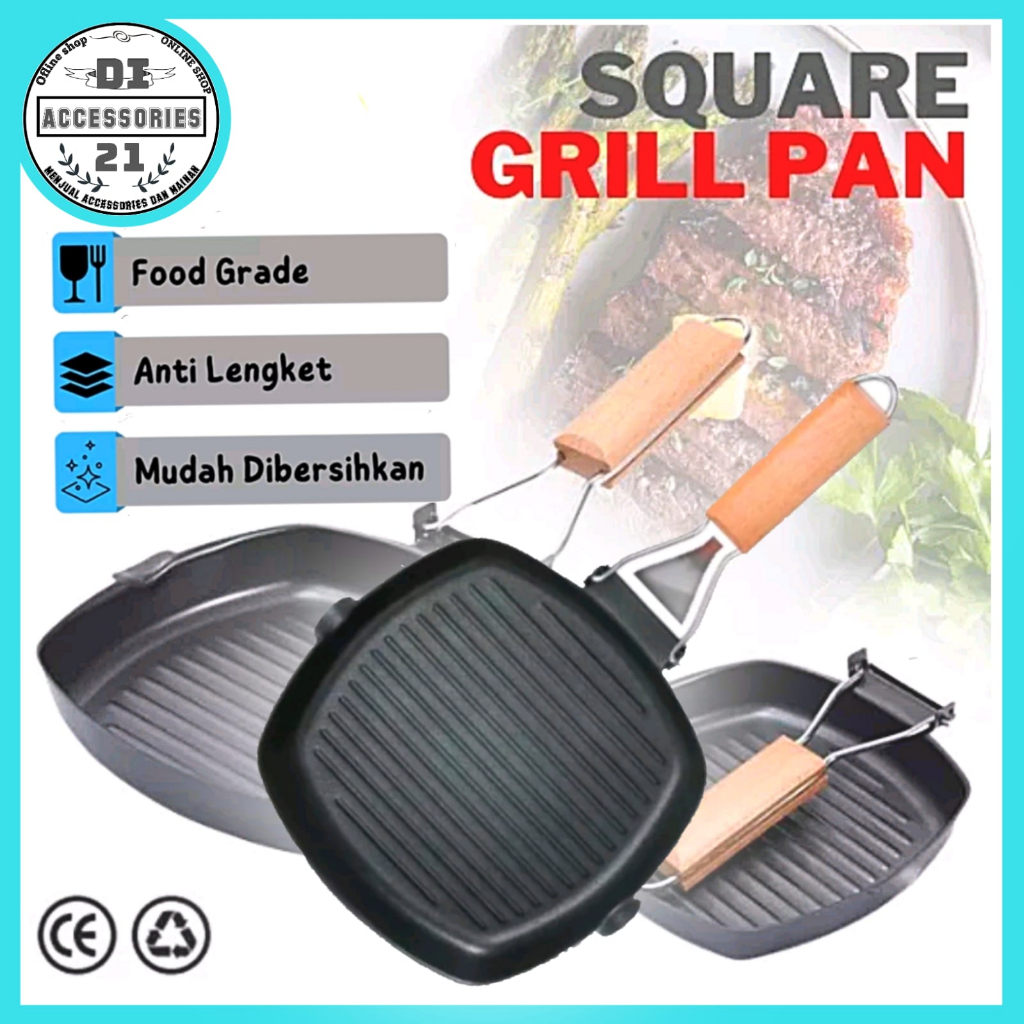 Jual Square Grill Pan Lipat Anti Lengket | Wajan Panggang Steak ...