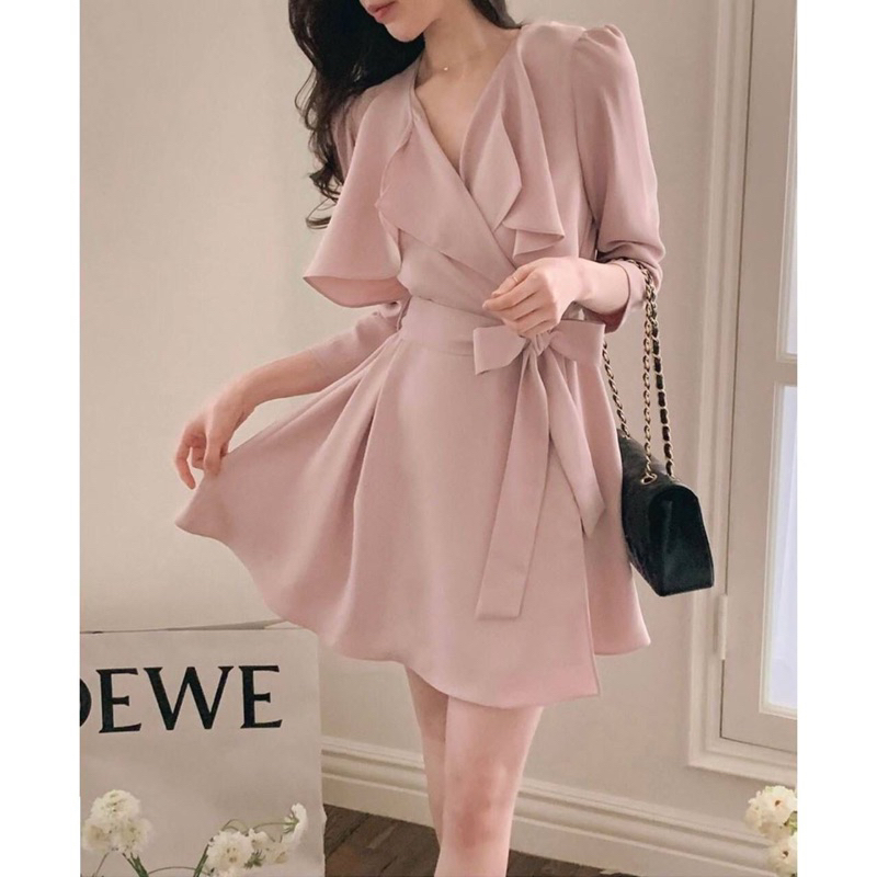 Jual Elva Dress Simple Basic Chic Minimalis Korean Style Look Mini ...