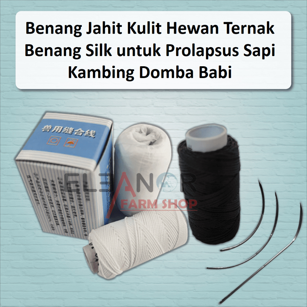 Jual Benang Jahit Kulit Hewan Ternak Benang Silk untuk Prolapsus Sapi ...