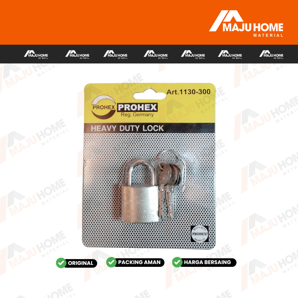 Jual Prohex Gembok Heavy Duty Lock Satin (+) 30mm (1130-300) | Shopee Indonesia