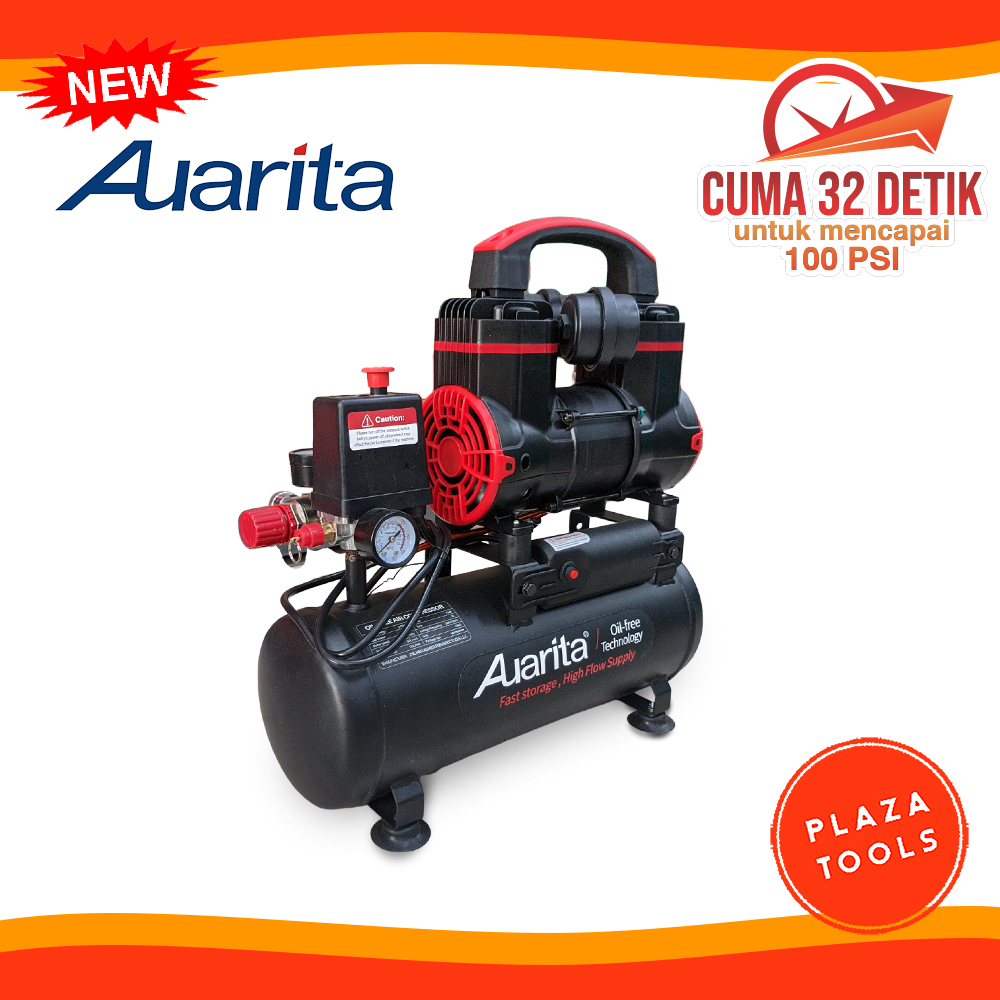 Jual Kompressor Angin 1.2HP AUARITA 2-900F8 Oilless Silent 8 liter Compressor 900 W 8 liter ,Oil ...