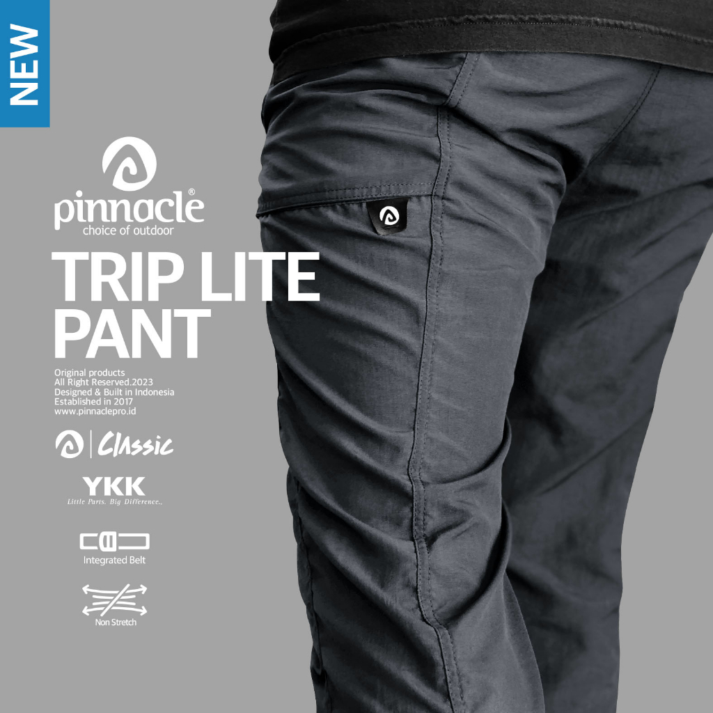 Jual Pinnacle Pro Official Trip Lite Classic Pant - Grey | Shopee Indonesia