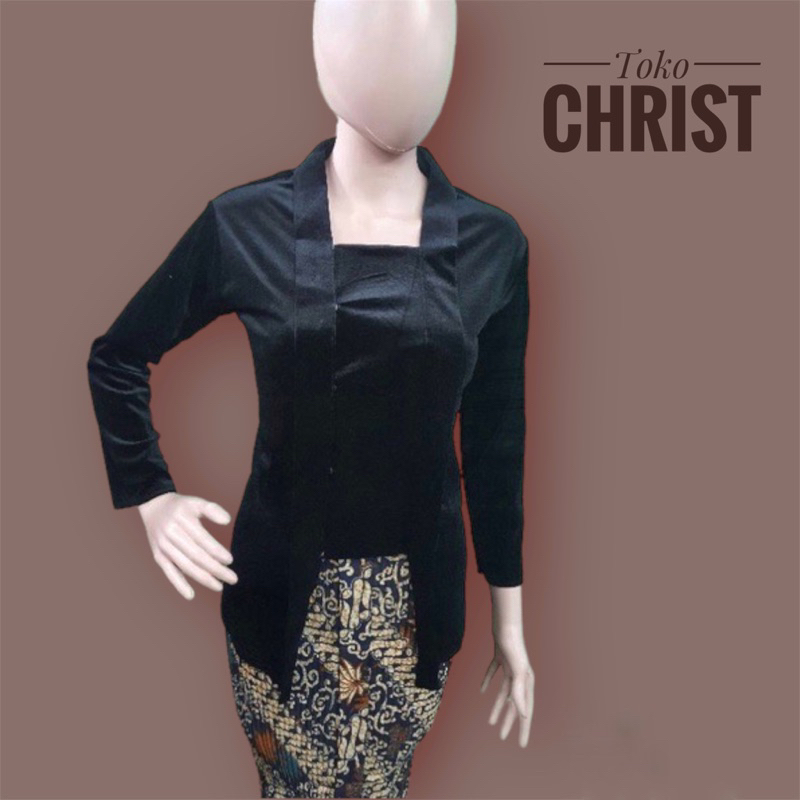 Jual kebaya bludru kutu baru polos banyak warna | Shopee Indonesia