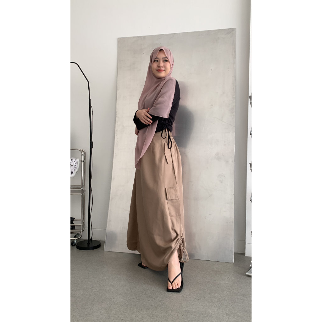 Jual LAUREN Rok Cargo Mayung Wanita - Rok Kargo Bangkok Payung Serut ...