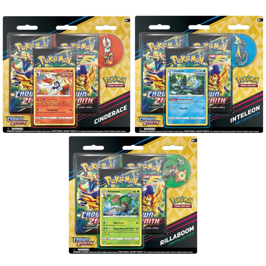 Jual Pokemon Card Crown Zenith 3 Booster Pack Blister Pin Promo English ...