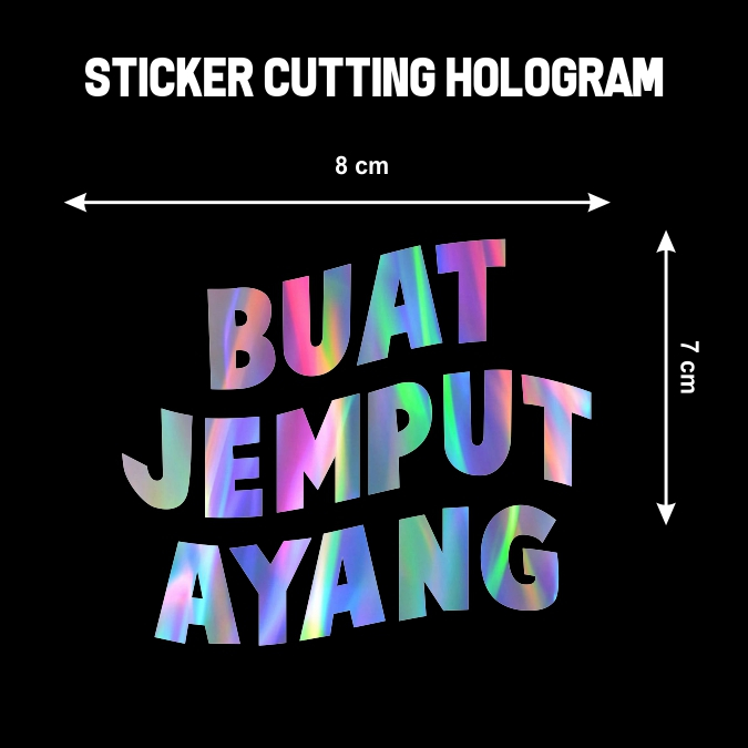 Jual STICKER HOLOGRAM NAMA 3 BARIS / STIKER VIRAL / STICKER BUAT JEMPUT ...