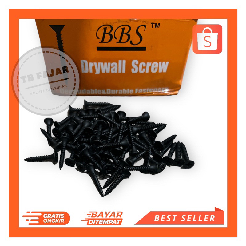 Jual Sekrup Gypsum Baja/Baut Sekrup Kayu Drywall Screw | Shopee Indonesia