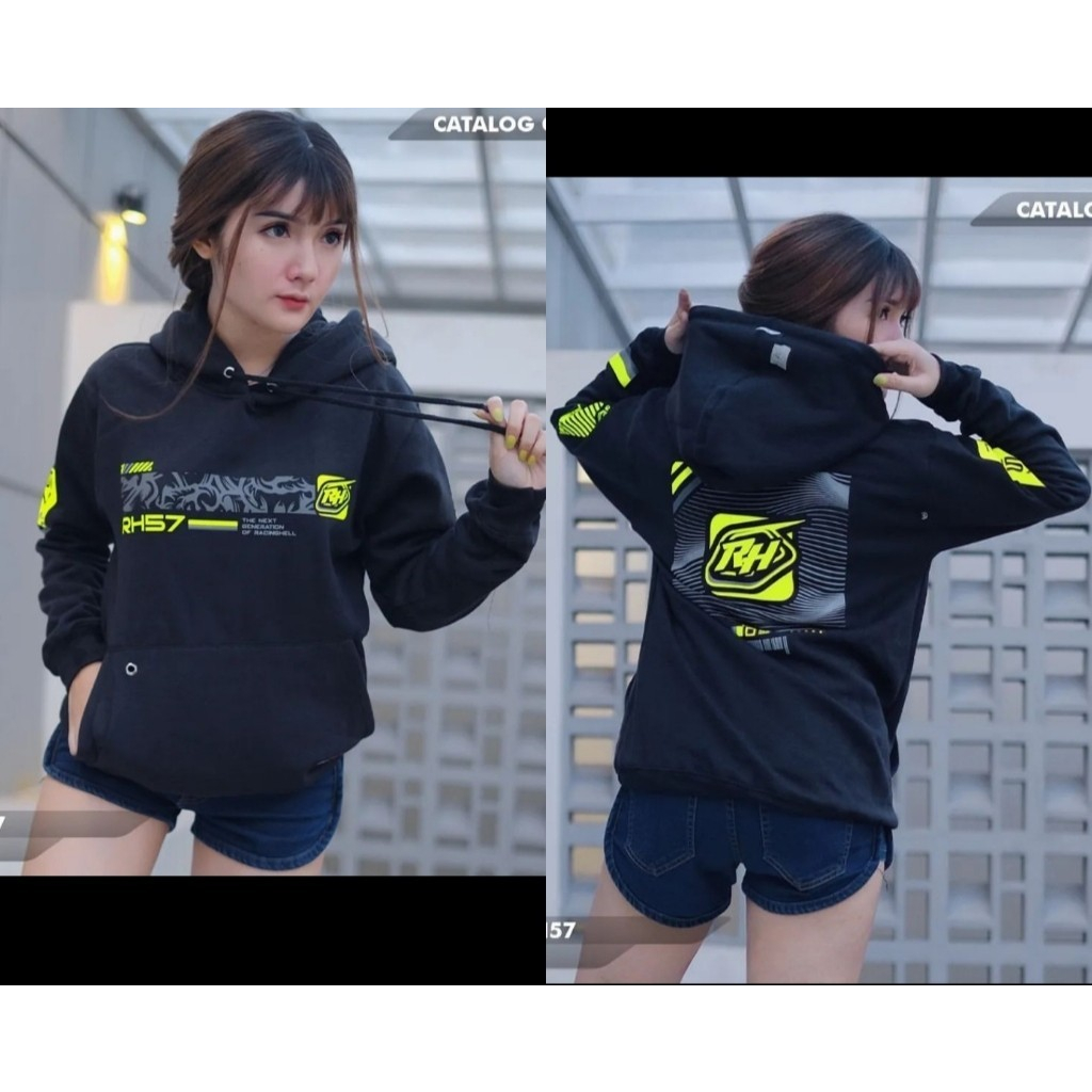Jual Jaket Hoodie RH57 Racing Hell Motif Smile Animasi | Shopee Indonesia