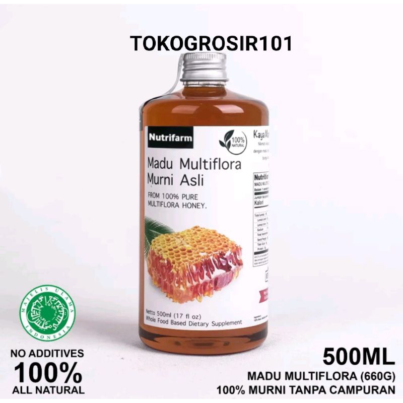Jual MADU MURNI ASLI MULTIFLORA 500ML | Shopee Indonesia
