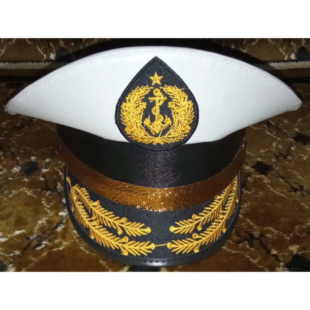 Jual TERMURAH Topi Karnaval TNI AL anak Motif / Topi TNI Angkatan Laut ...
